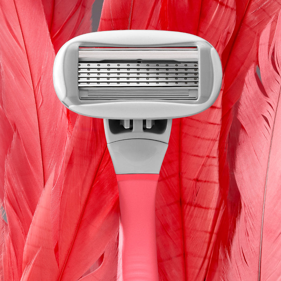 5-Blade Razor for Smooth, Comfortable Shaving | Flamingo