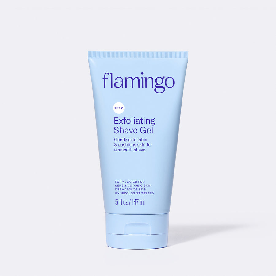 Smooth & Hydrate with Pubic Exfoliating Shave Gel | Flamingo