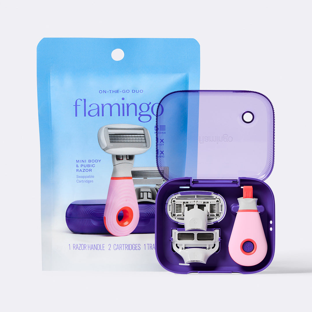 Mini Body & Pubic Travel Razor – Flamingo